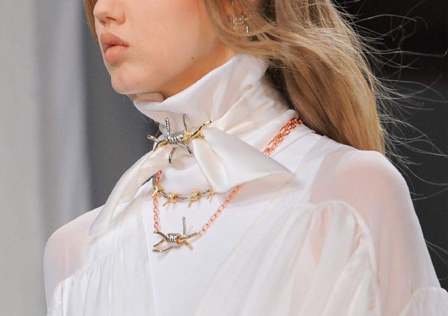 Rodarte Silver and Gold Barbed Wire Brooch | Latest Revival