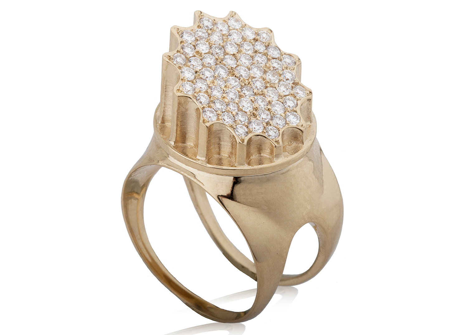 Completedworks 18K Gold and Diamond Incomplete Column Ring | Latest Revival